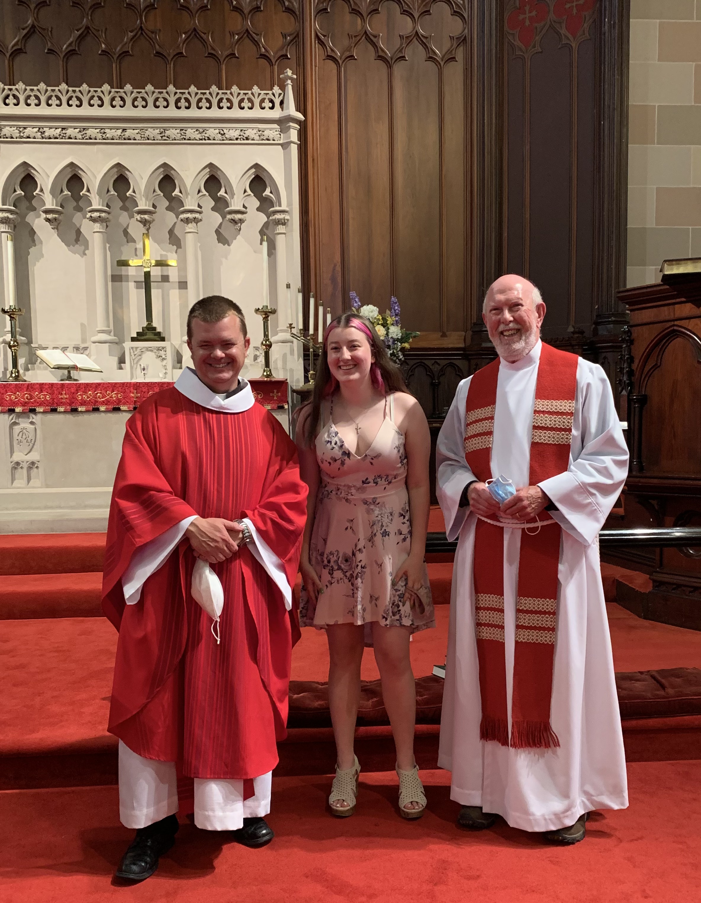 Rev. Ryan Mills, Confirmand Samantha Kovacs and Rev. Leslie Swenson ...
